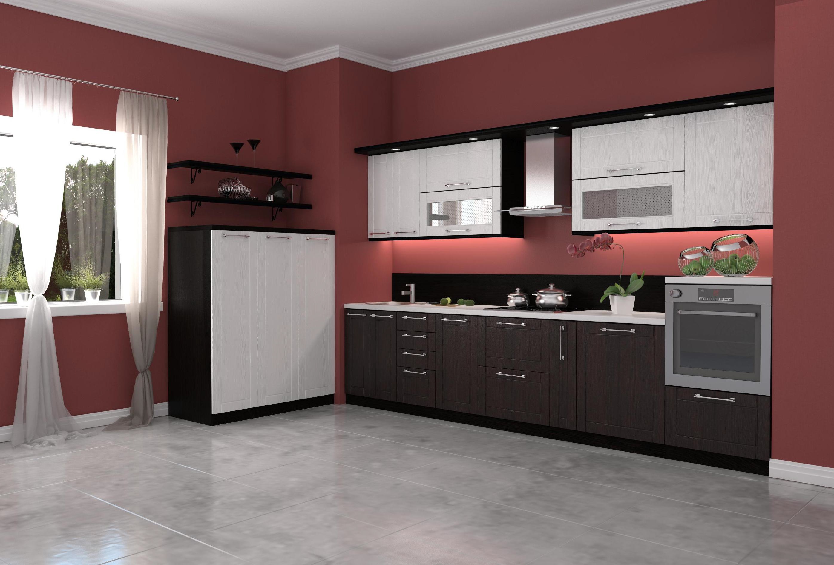 Cocina moderna modular MDF PVC Madera de teca y madera plateada mate ...